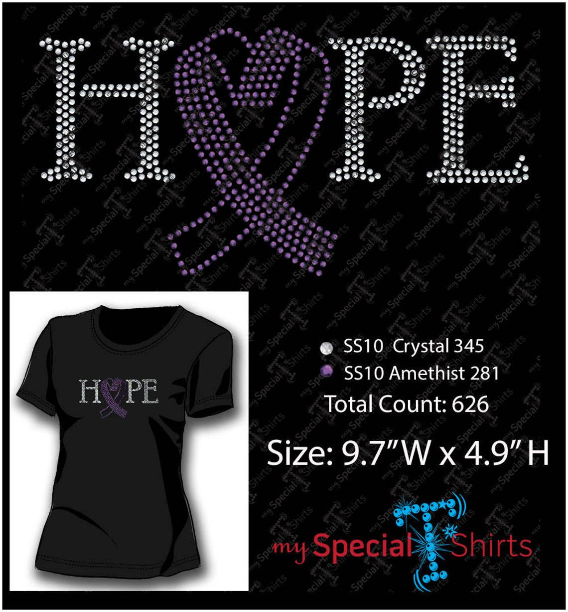 Hope Purple Heart Cancer Awareness Ribbon, SVG Instant Download Vector ...