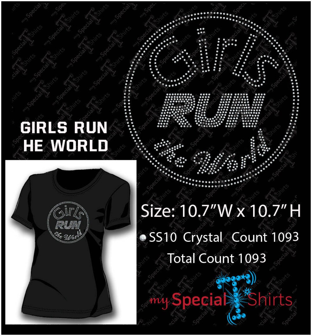 Girls Run the World, SVG Instant Download Rhinestone Design, Girls ...