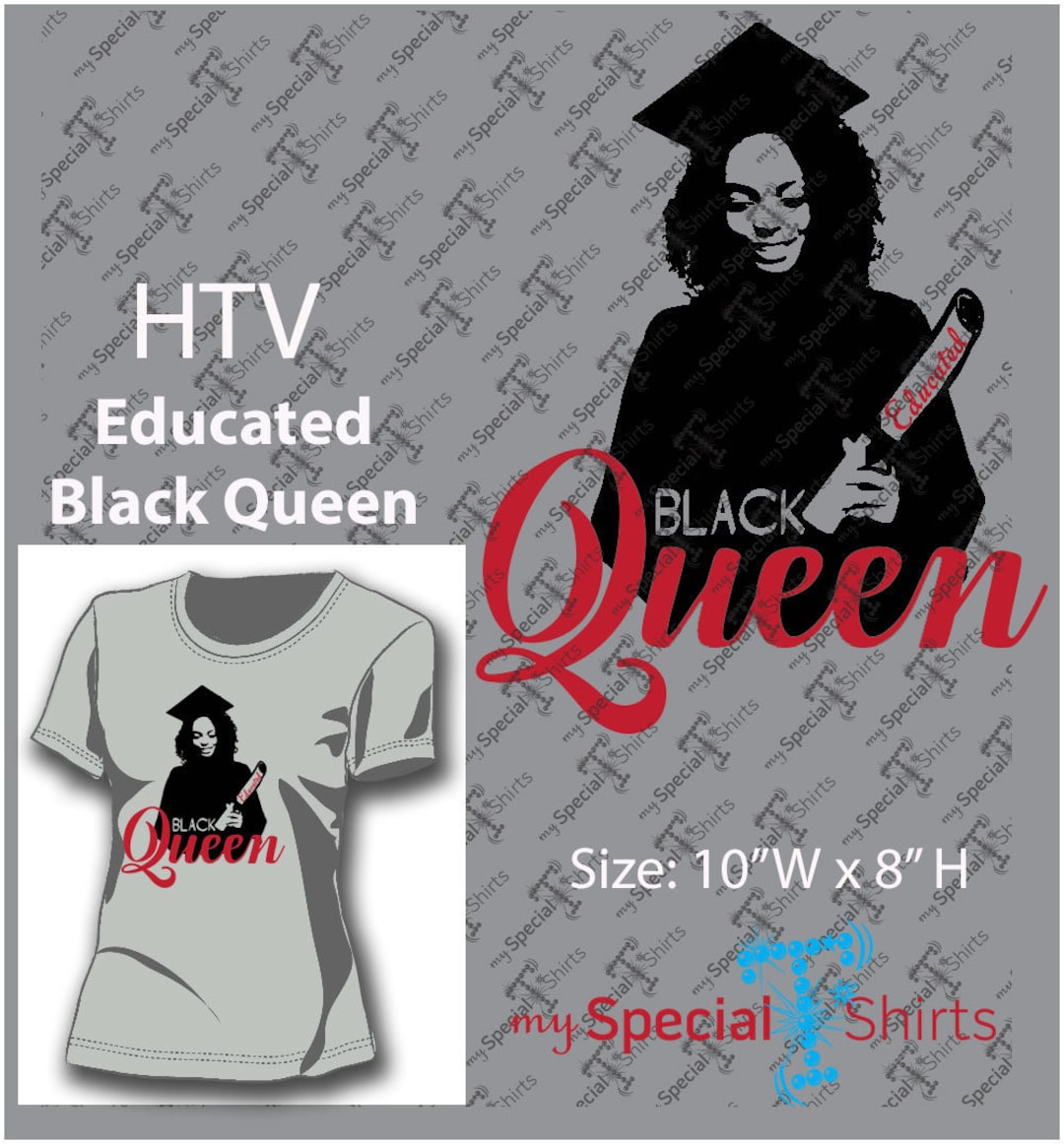 Educated Black Queen SVG Instant Download Design, GRADUATION Queen ...