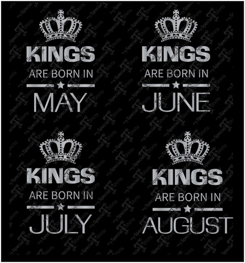 Kings Are Born in June With All Months SVG Instant Download - Etsy UK