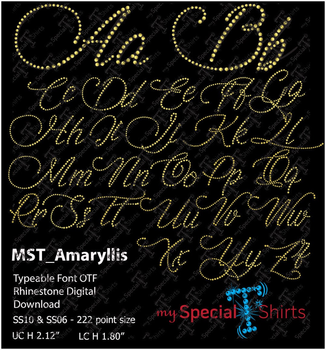 Mstamaryllis Typeable Font OTF Alphabet Letters Instant Download ...