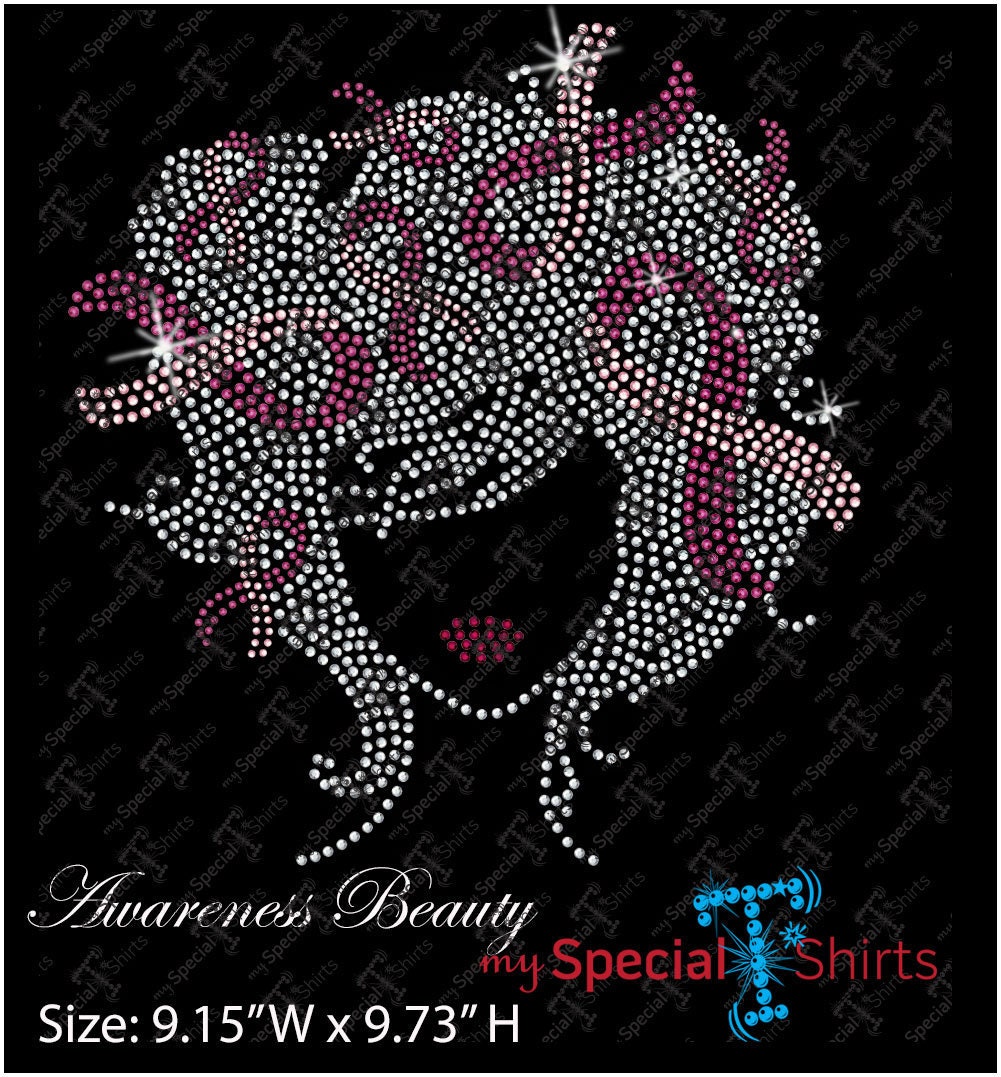 eps Download digital Rhinestone template Sunflower Pink Ribbon svg plt ...