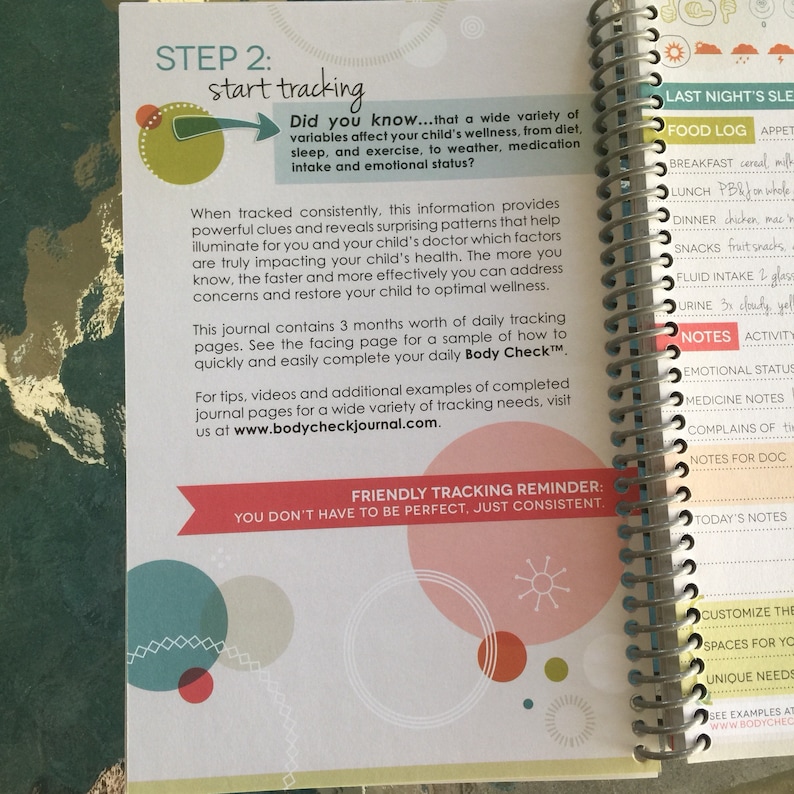 Body Check Journal - Kid's Medical Tracking Health Journal 3 Week- Down ...