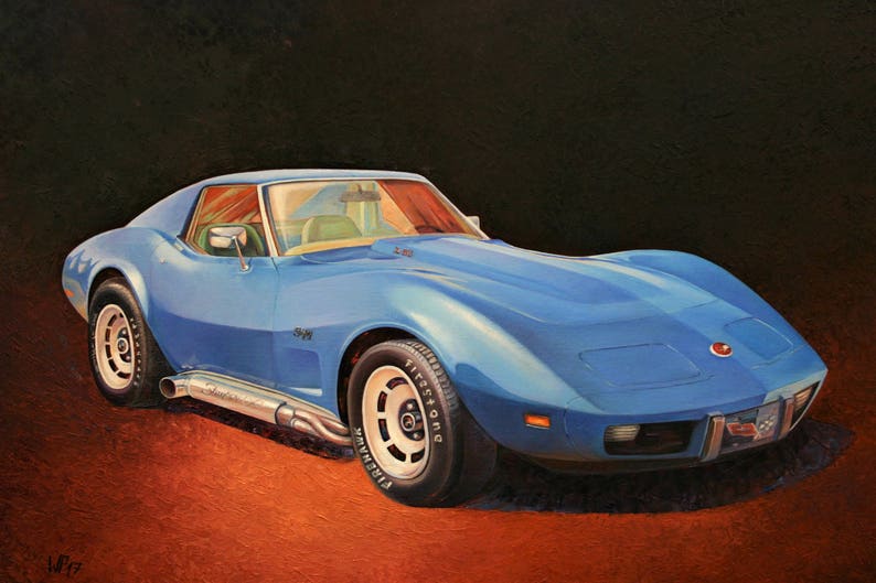 Original Painting Chevrolet Corvette C3 BJ: 1976 Us-car - Etsy