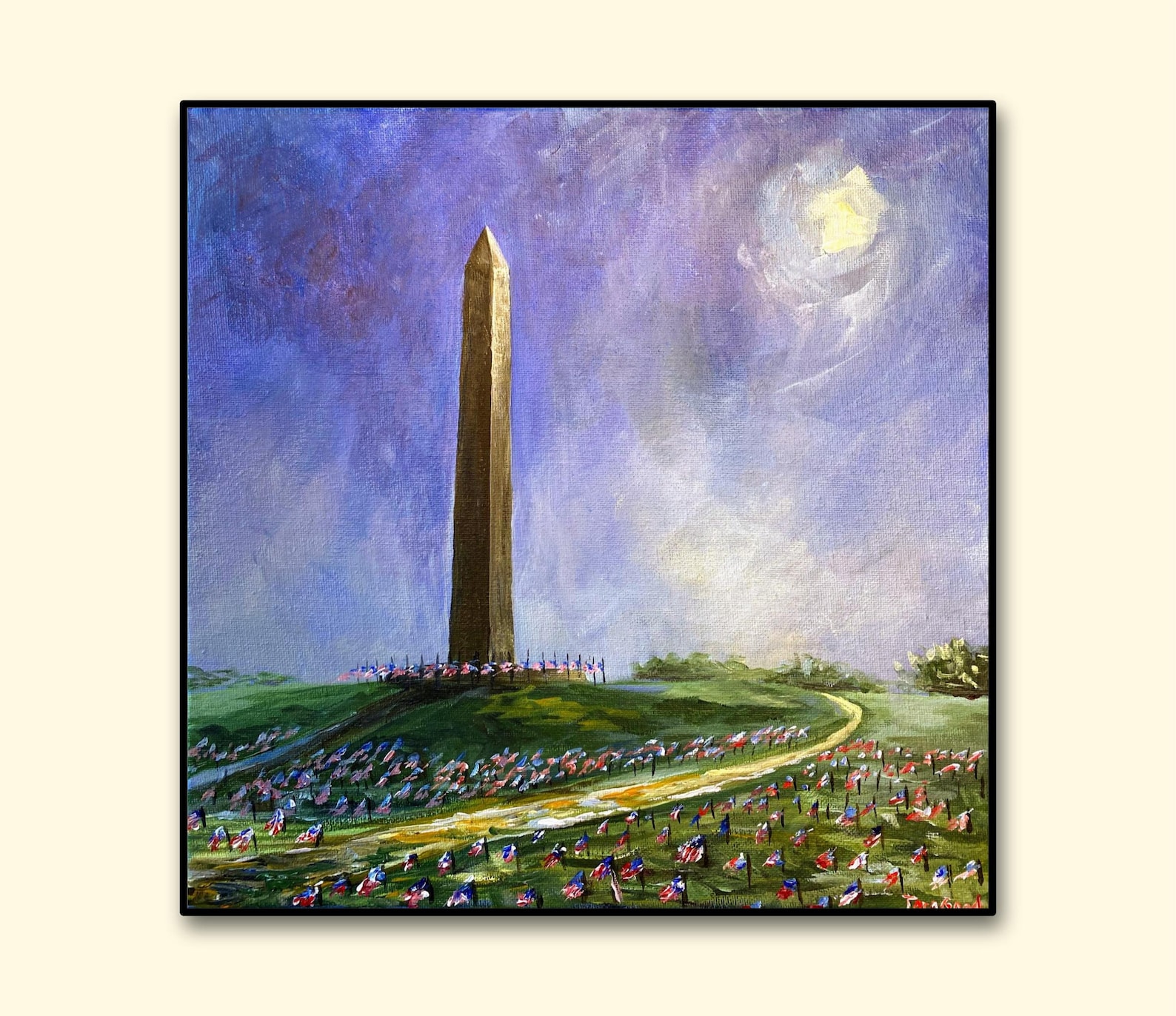 WASHINGTON MONUMENT Original Art Abstract Painting Art for - Etsy