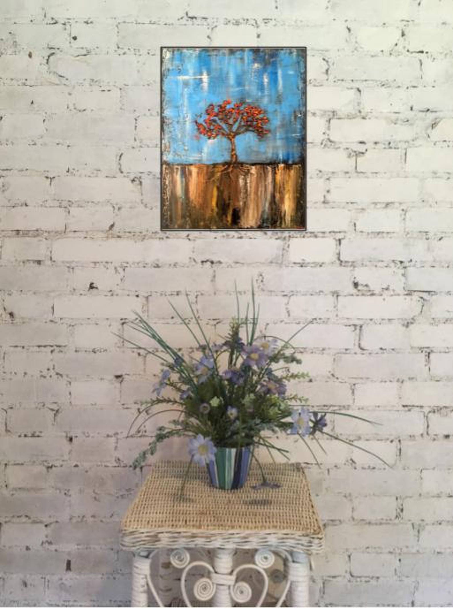 The Tree, Original Art, Original Painting, Tree Art, Landscape, Modern ...