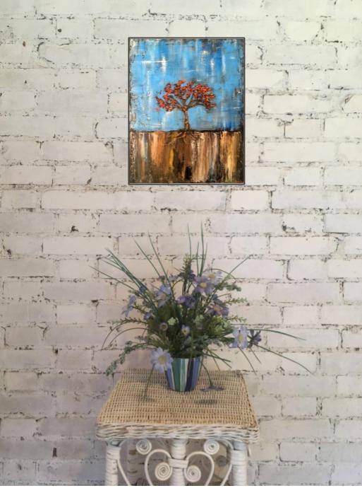 The Tree, Original Art, Original Painting, Tree Art, Landscape, Modern ...