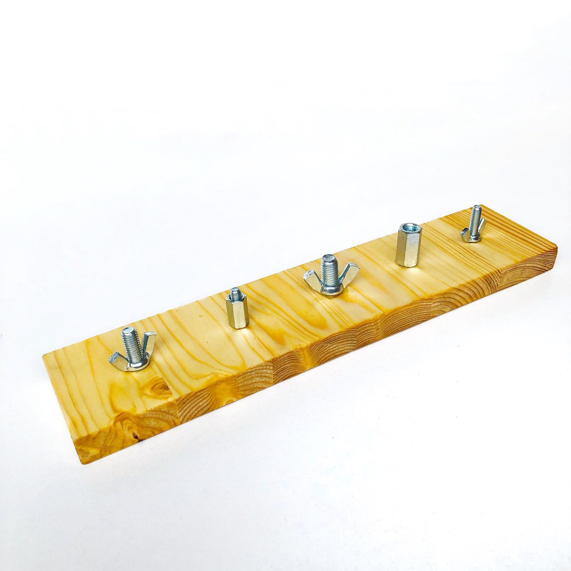 Wing Nut game. Eco wood educational toy. Nuts and bolts game. | Etsy