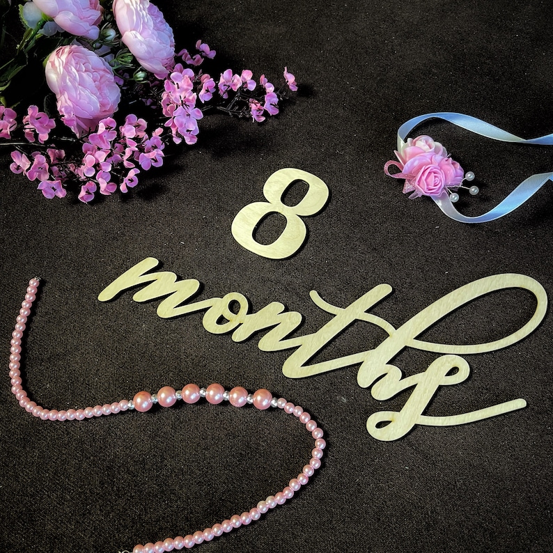 Wooden Milestone Numbers for First Year. Memorial Cards Baby - Etsy