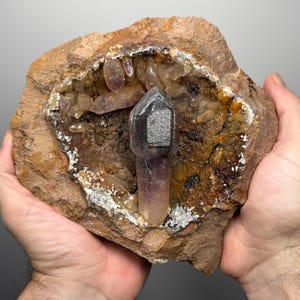 XL Amethyst Scepter Geode Druzy Matrix - Etsy