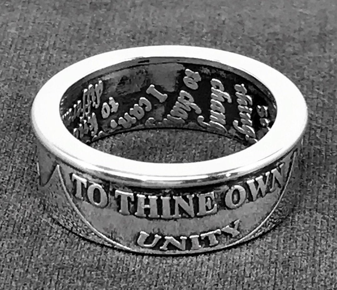 Sobriety Coin Ring - Made From a Half-ounce 999 Pure Silver Recovery ...
