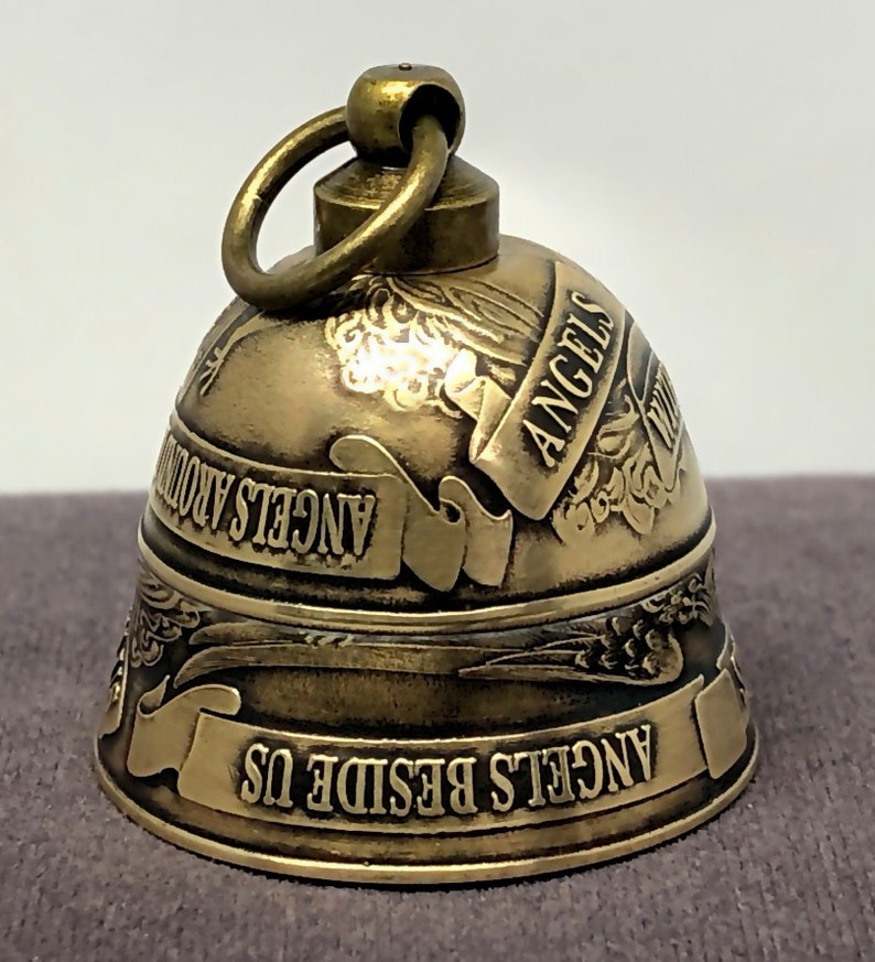 Motorcycle Angel Bell - Made From Two Angel Medallions - Etsy