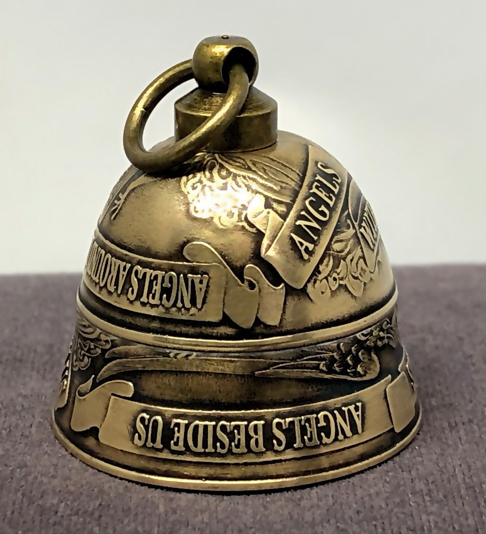 Motorcycle Gremlin Angel Bell - Made From Two Angel Medallions - Etsy