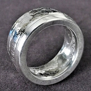 1921 Morgan Silver Dollar Coin Ring - Shown With Stock Photos ...