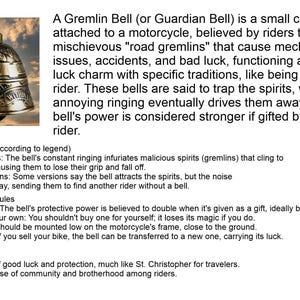 Motorcycle Gremlin Angel Bell - Made From Two Angel Medallions - Etsy