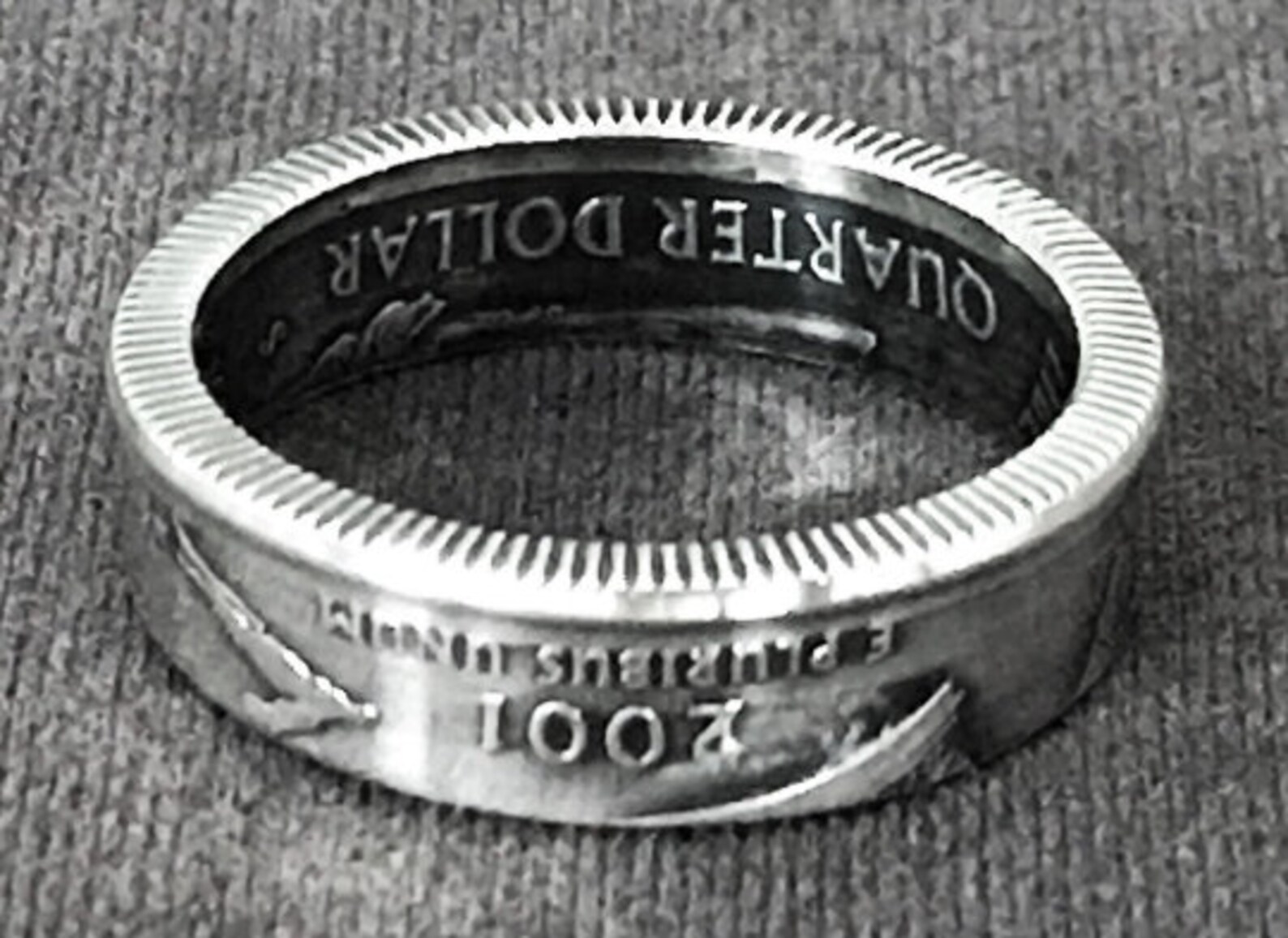 Silver State Quarter Ring Choose Your State Polished or - Etsy