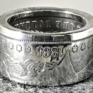 1921 Morgan Silver Dollar Coin Ring - Shown With Stock Photos ...