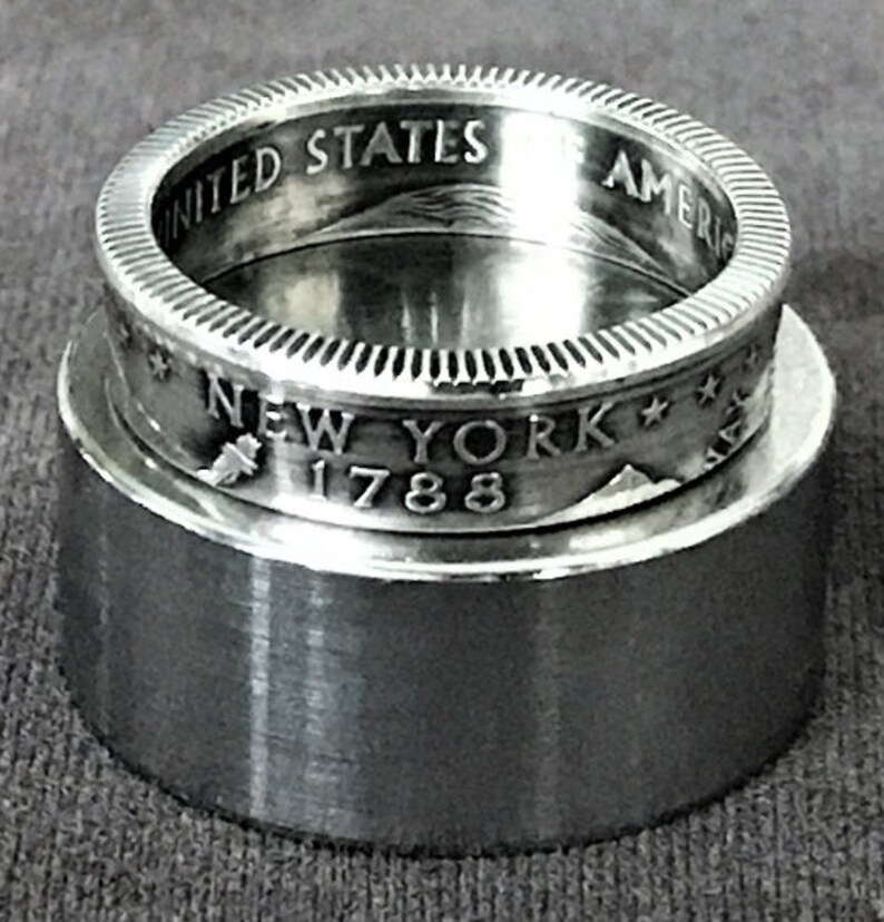 Silver State Quarter Ring Choose Your State Polished or - Etsy