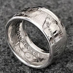 1921 Morgan Silver Dollar Coin Ring - Shown With Stock Photos ...
