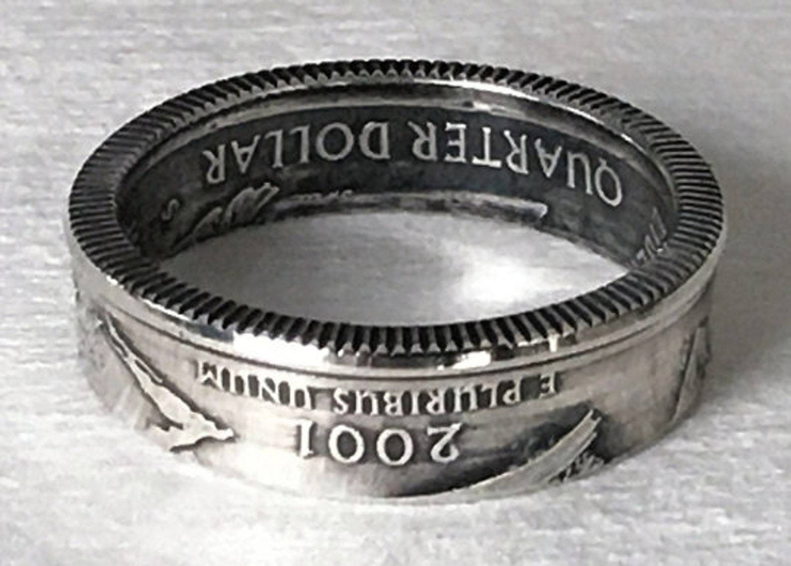 Silver State Quarter Ring Choose Your State Polished or - Etsy