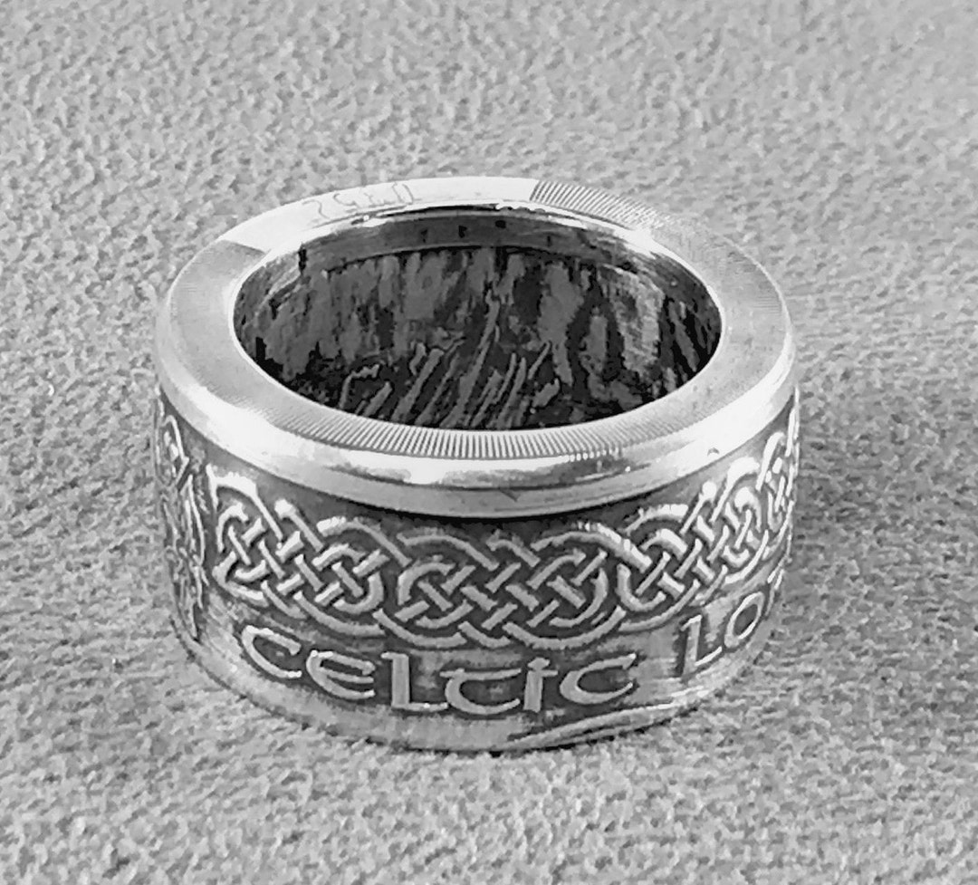Merlin Silver Coin Ring: Celtic Lore, Limited Edition 0068/2000 - Etsy