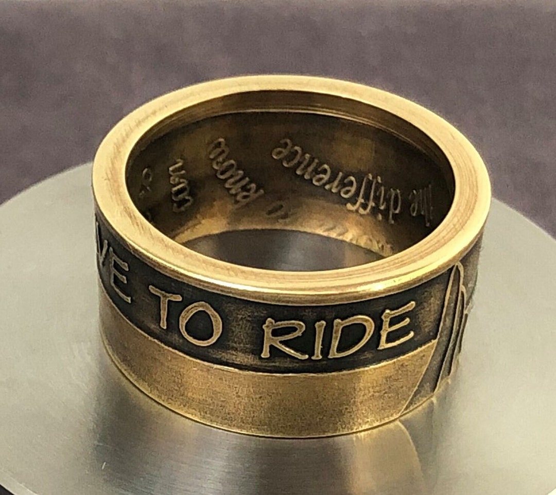 Coin Ring With a Live to Ride - Ride to Live Theme. Serenity Prayer on ...