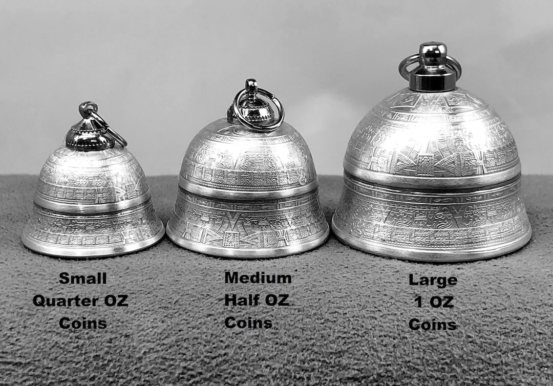 Aztec Collectable Calendar Coin Bells - Made From (2) 99.9% Pure Silver ...