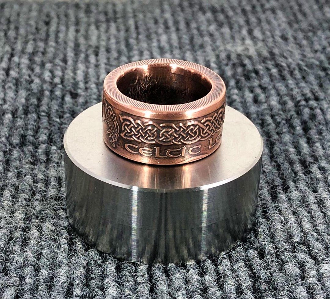 Celtic Lore Series Banshee Solid Copper Coin Ring Statement Ring Clear ...