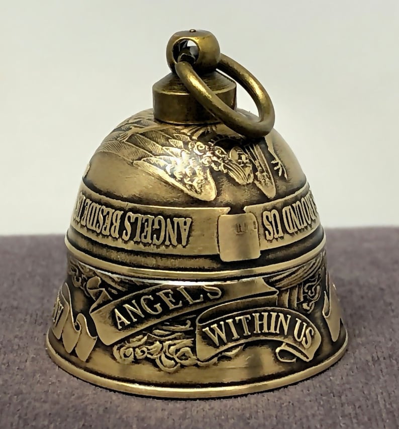 Motorcycle Gremlin Angel Bell - Made From Two Angel Medallions - Etsy