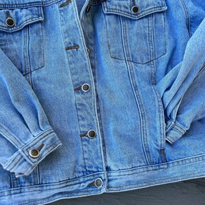 Vintage 80s Denim Jacket Large Light Acid Wash Seruchi Brand Trendy ...