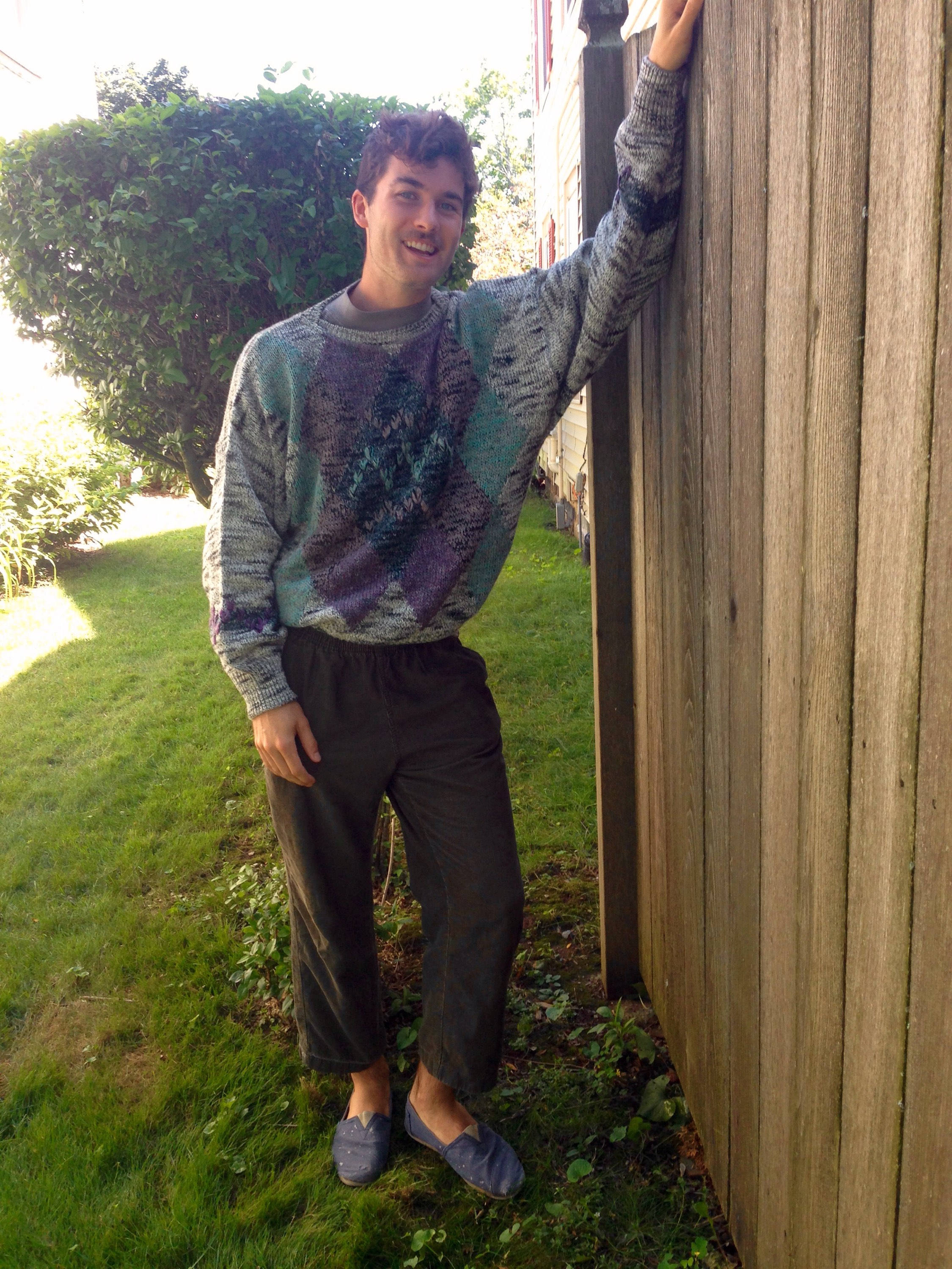 Vintage 90s Argyle Oversized Sweater // Nani Bon Italian Sweater ...