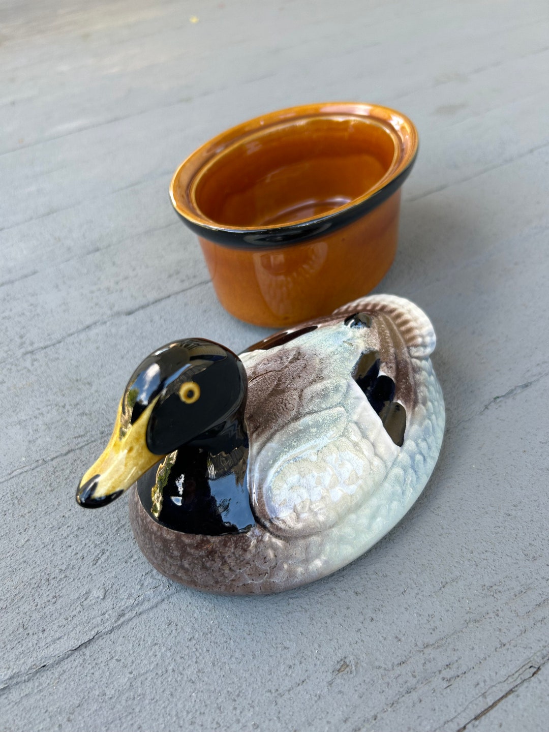 Vintage Duck Container Portugal Secla Ceramic Dish Holder - Etsy