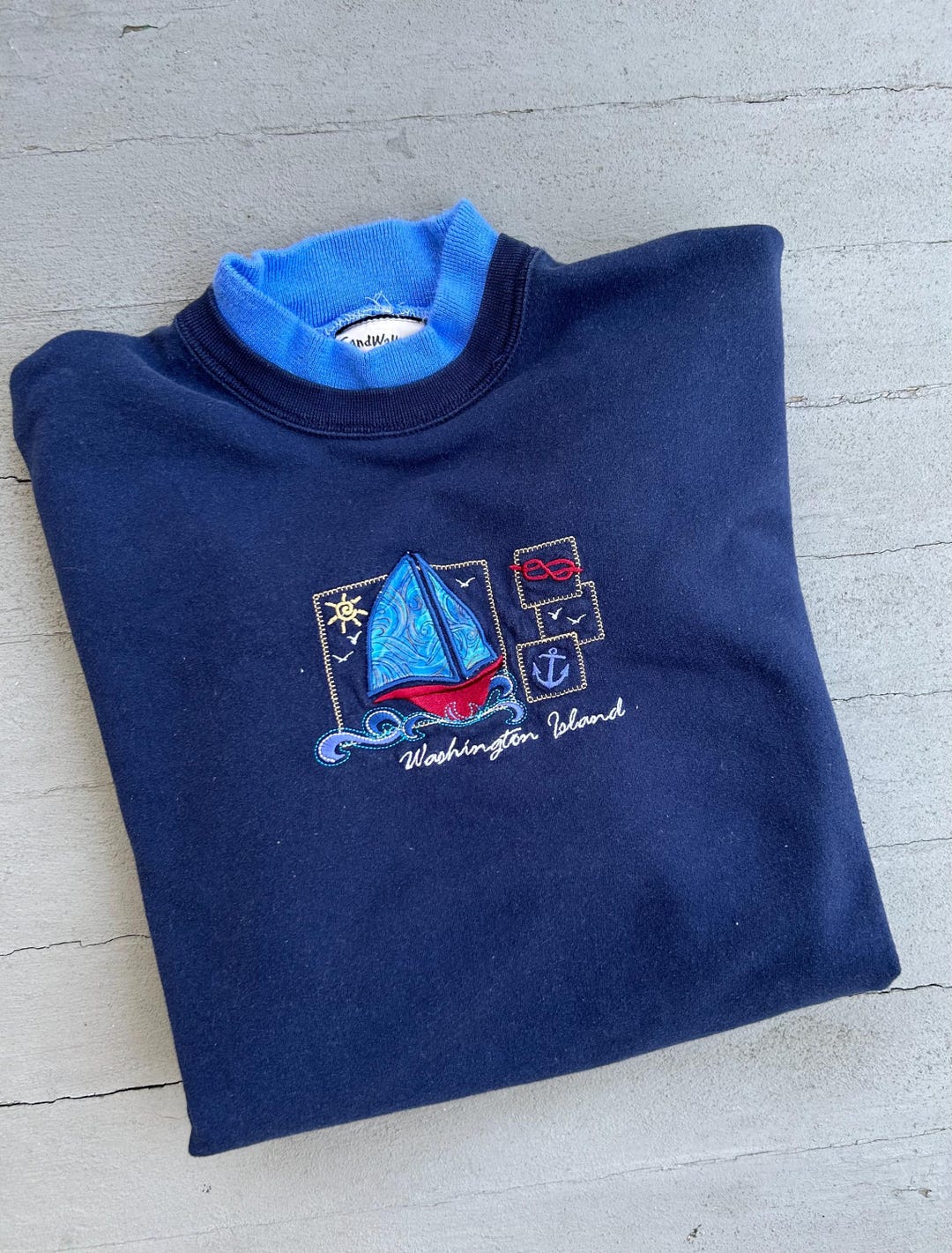 90s Door County Washington Island Pullover Sweatshirt Sailing Great ...