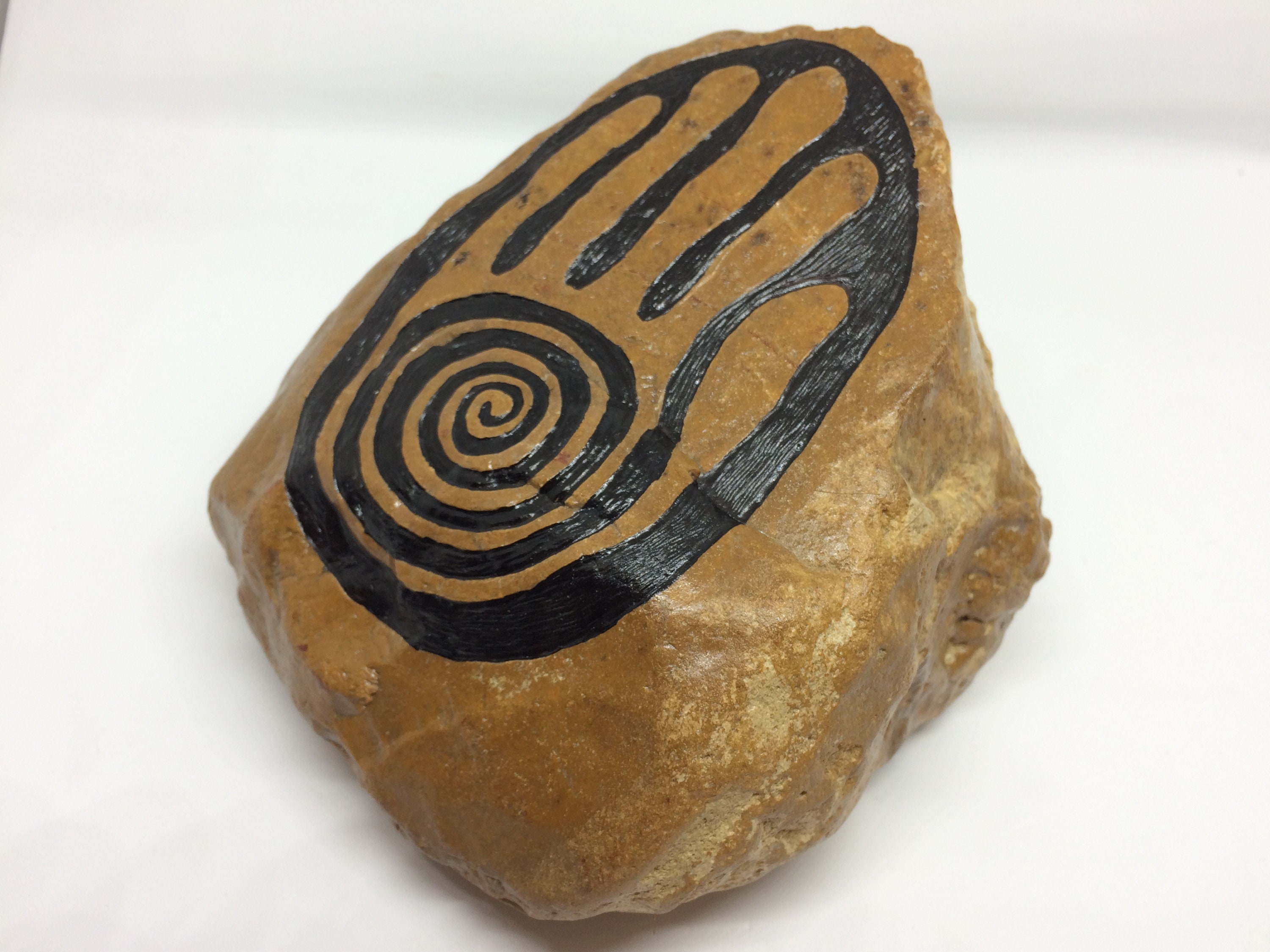Petroglyph: Mystic Healing Hand Symbol With the Spiral of | Etsy