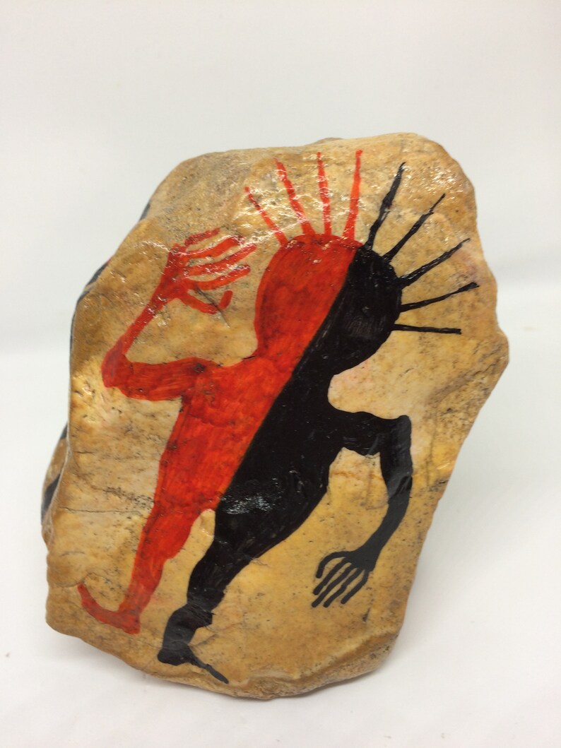 Shaman Stone (5) With 2 Shape-shifting Shamans - Petroglyph Based Upon ...