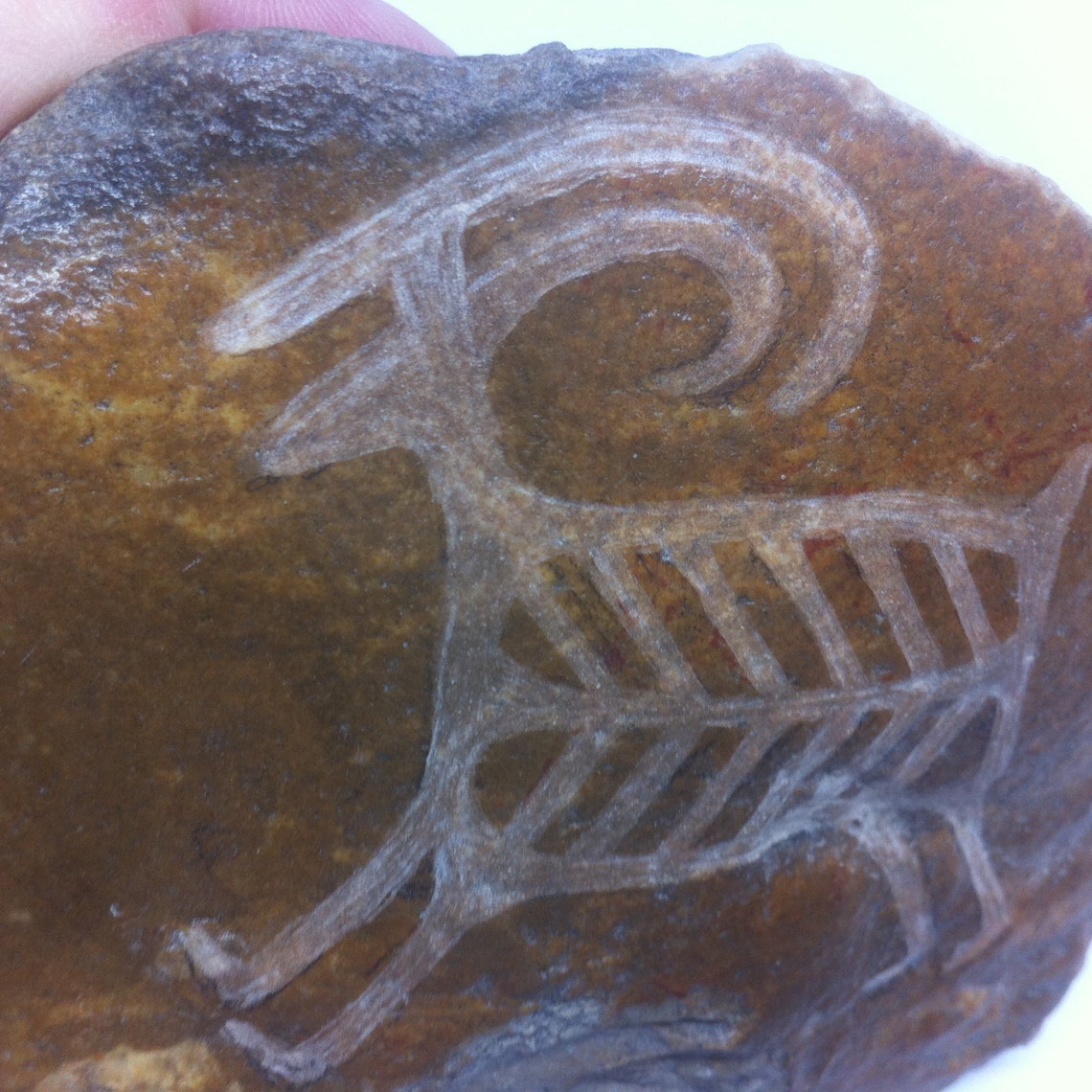 Stone Engraving: Mountain Goat Petroglyph Based Upon Ancient Motives of ...