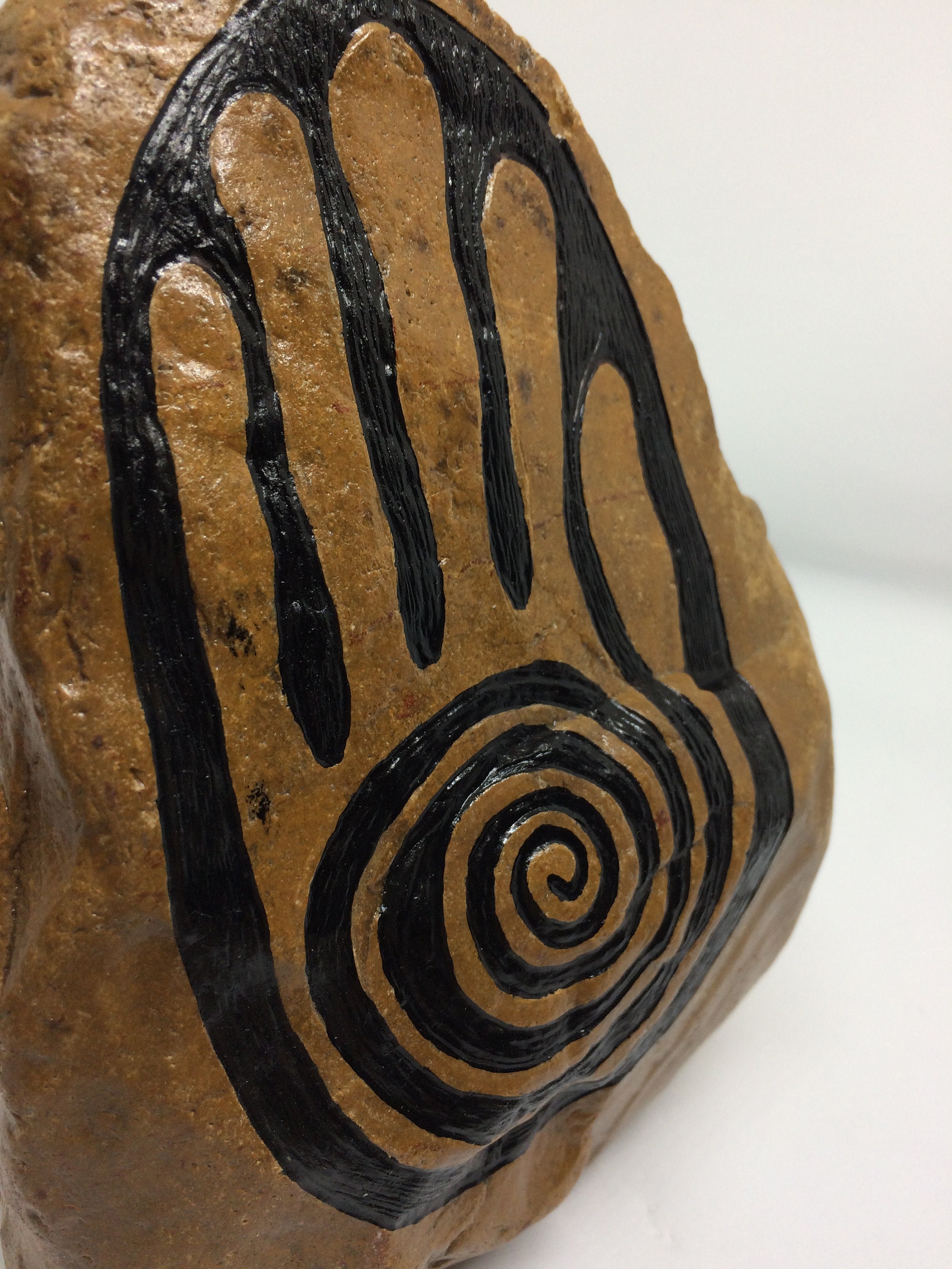 Petroglyph: Mystic Healing Hand Symbol With the Spiral of | Etsy
