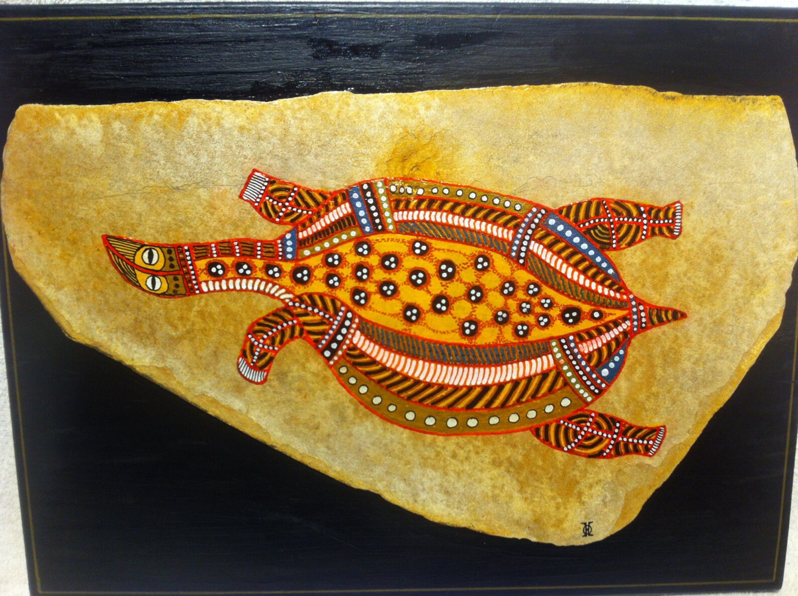 Painting of a Mystic Turtle (in Dot Com Style) Based Upon Motives of ...