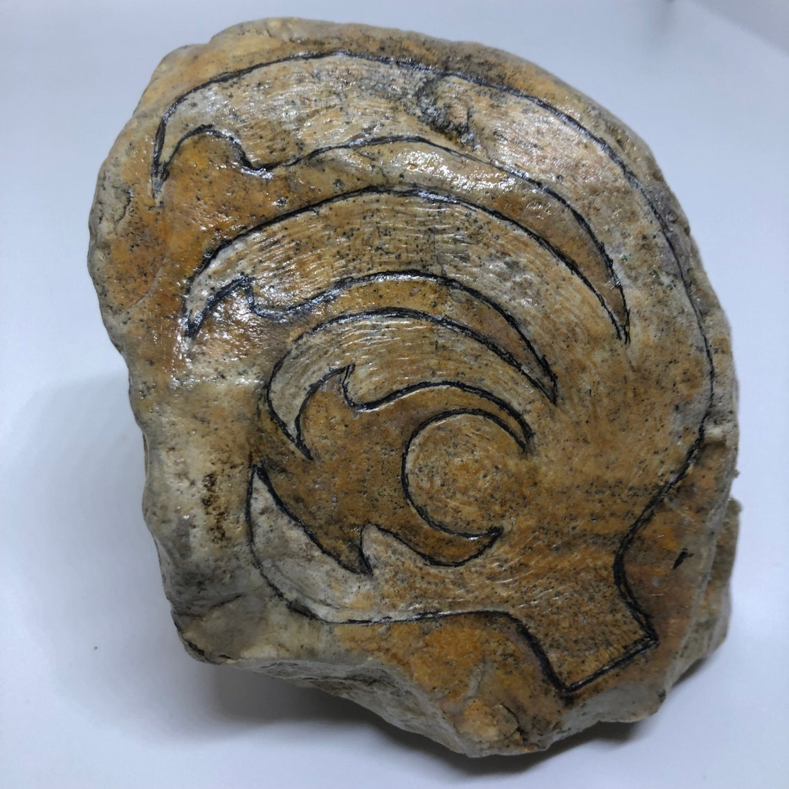 Petroglyph of a Hawk Claw Based Upon Motives of the Hopewell Culture of ...