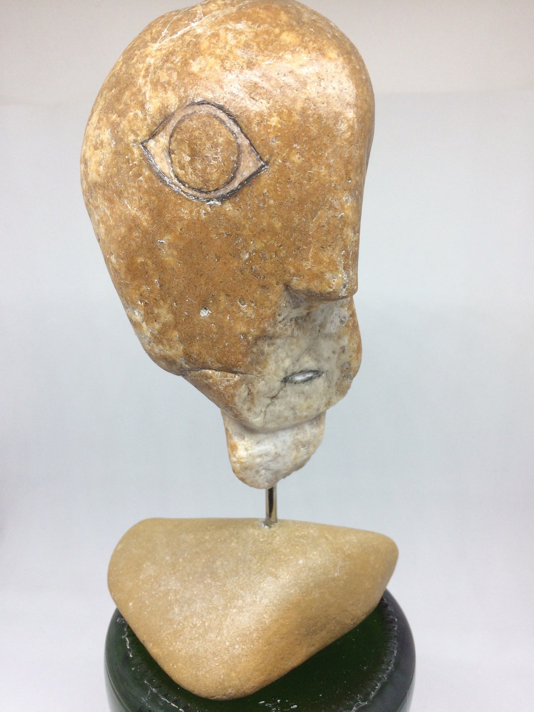Stone Bust: Tête De L'homme - Man's Head - Etsy