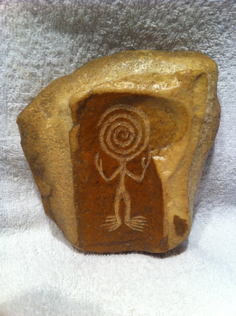 The Sun Shaman - Petroglyph in the Style of the Anasazi Indians - Etsy