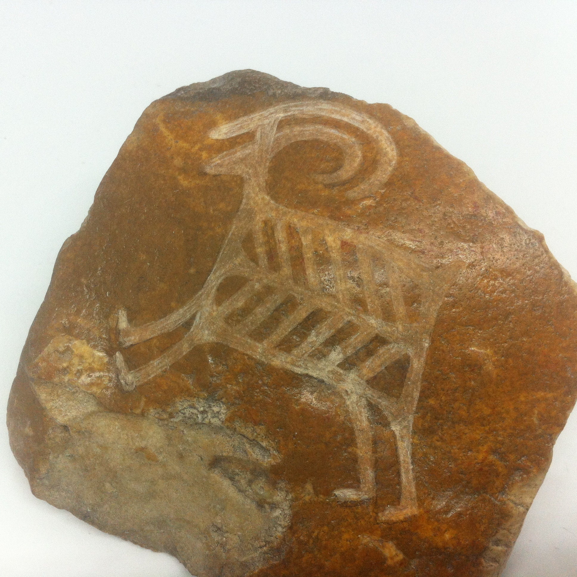 Stone Engraving: Mountain Goat Petroglyph Based Upon Ancient Motives of ...