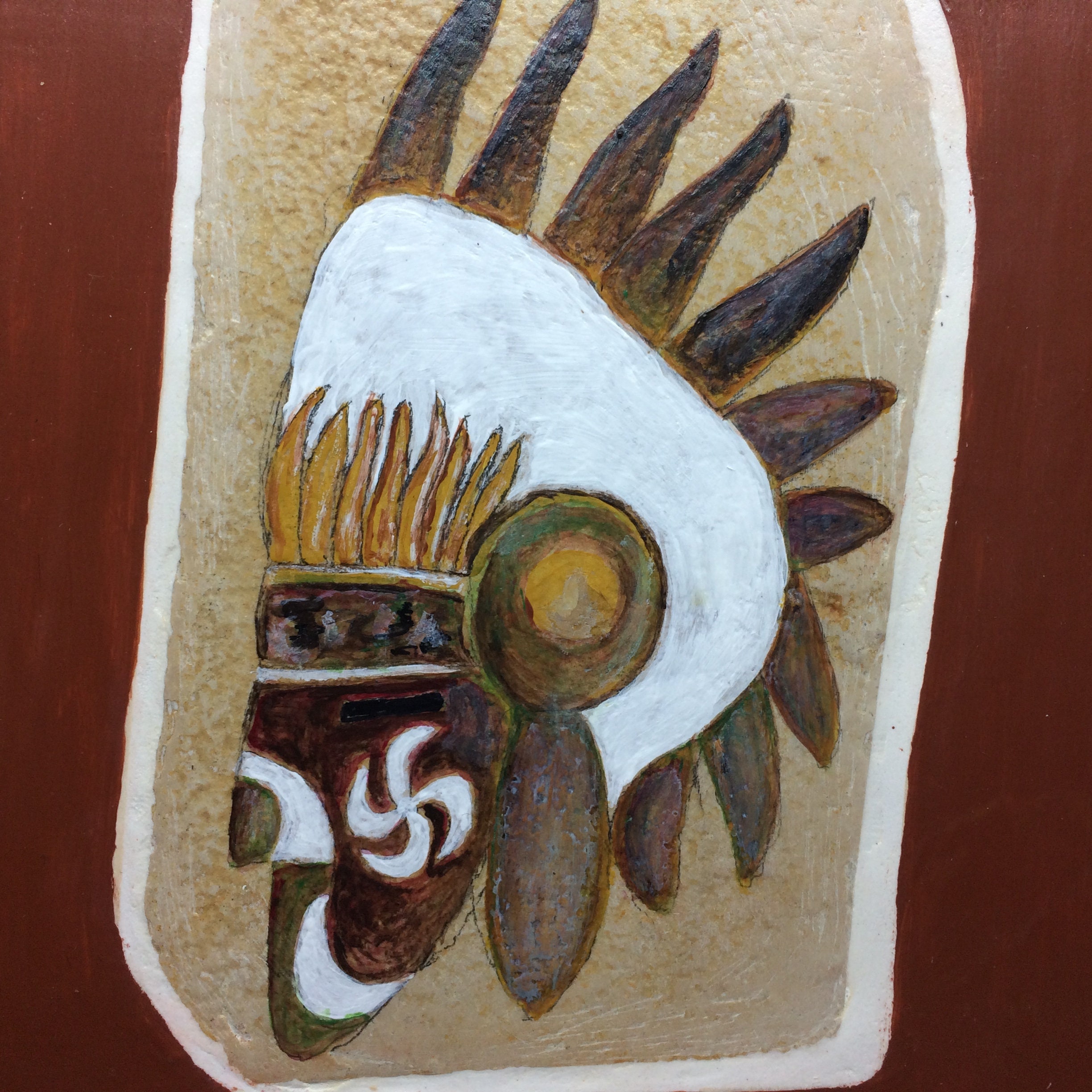 Kumance Kachina Rock Painting of a Zuni Indian Kachina on a - Etsy
