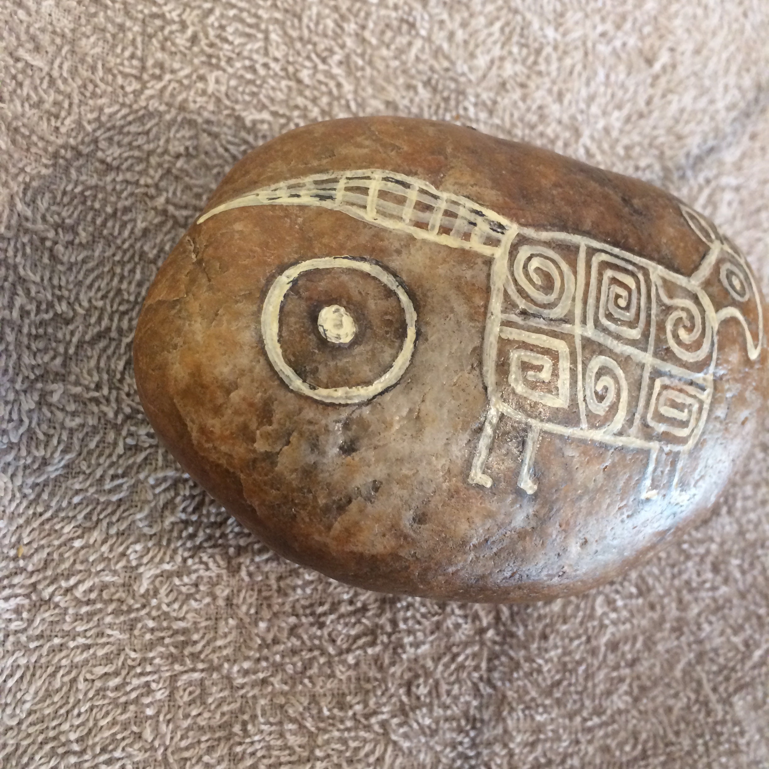 Petroglyph: Hopi Indian Mountain Goat With Mystic Symbols - Etsy