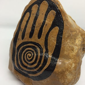 Petroglyph: Mystic Healing Hand Symbol With the Spiral of | Etsy