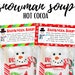 Snowman Soup Treat Bag Topper Printable, Snowman Soup Label, Winter ...