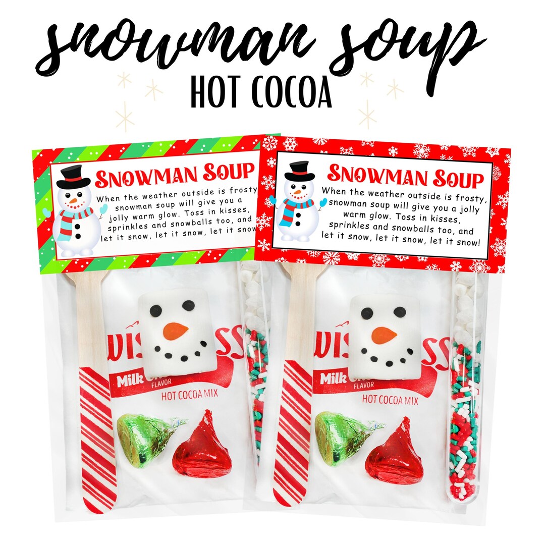 Snowman Soup Hot Cocoa Kit | Holiday Stocking Stuffer - Etsy