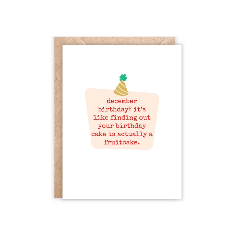 Fruitcake Greeting Card - Etsy