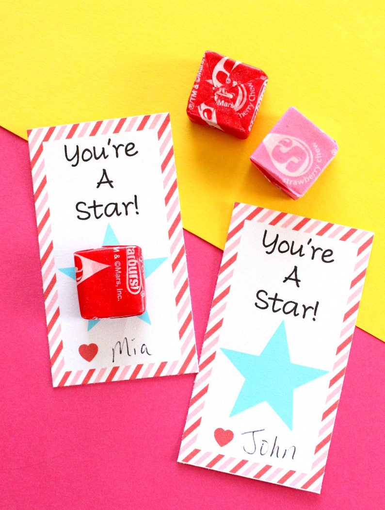 INSTANT Download-you're a Star Valentines Day Tag - Etsy