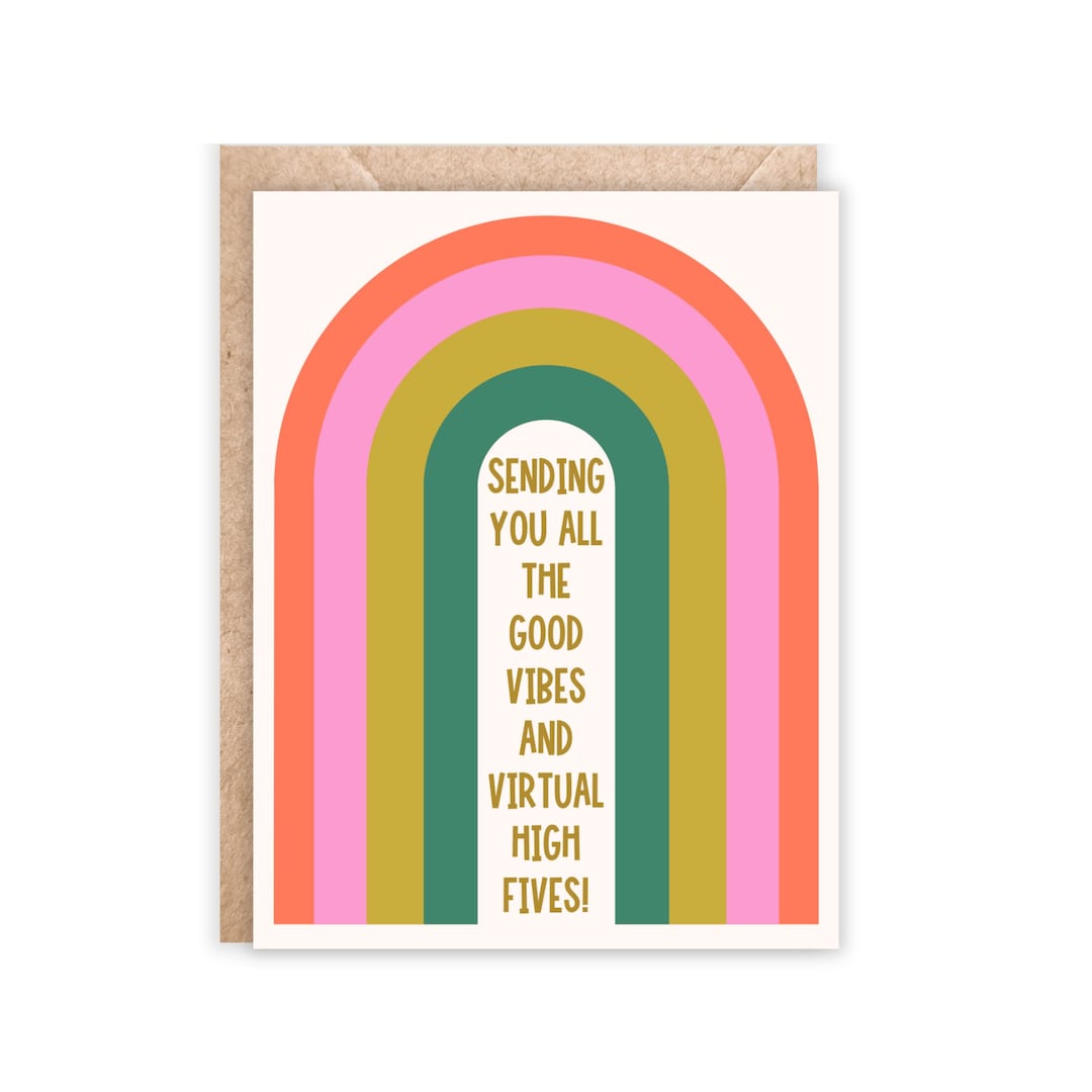 Sending You Good Vibes Greeting Card | Thinking of You Card | Sending ...